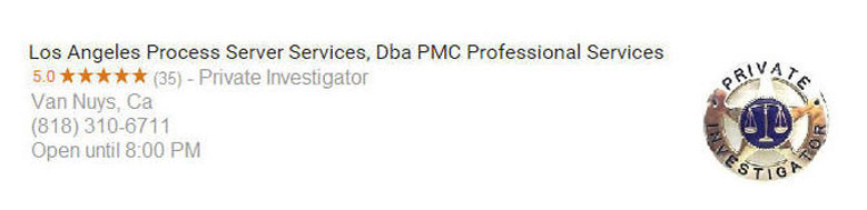 Process Server in Los Angeles-Private Investigations